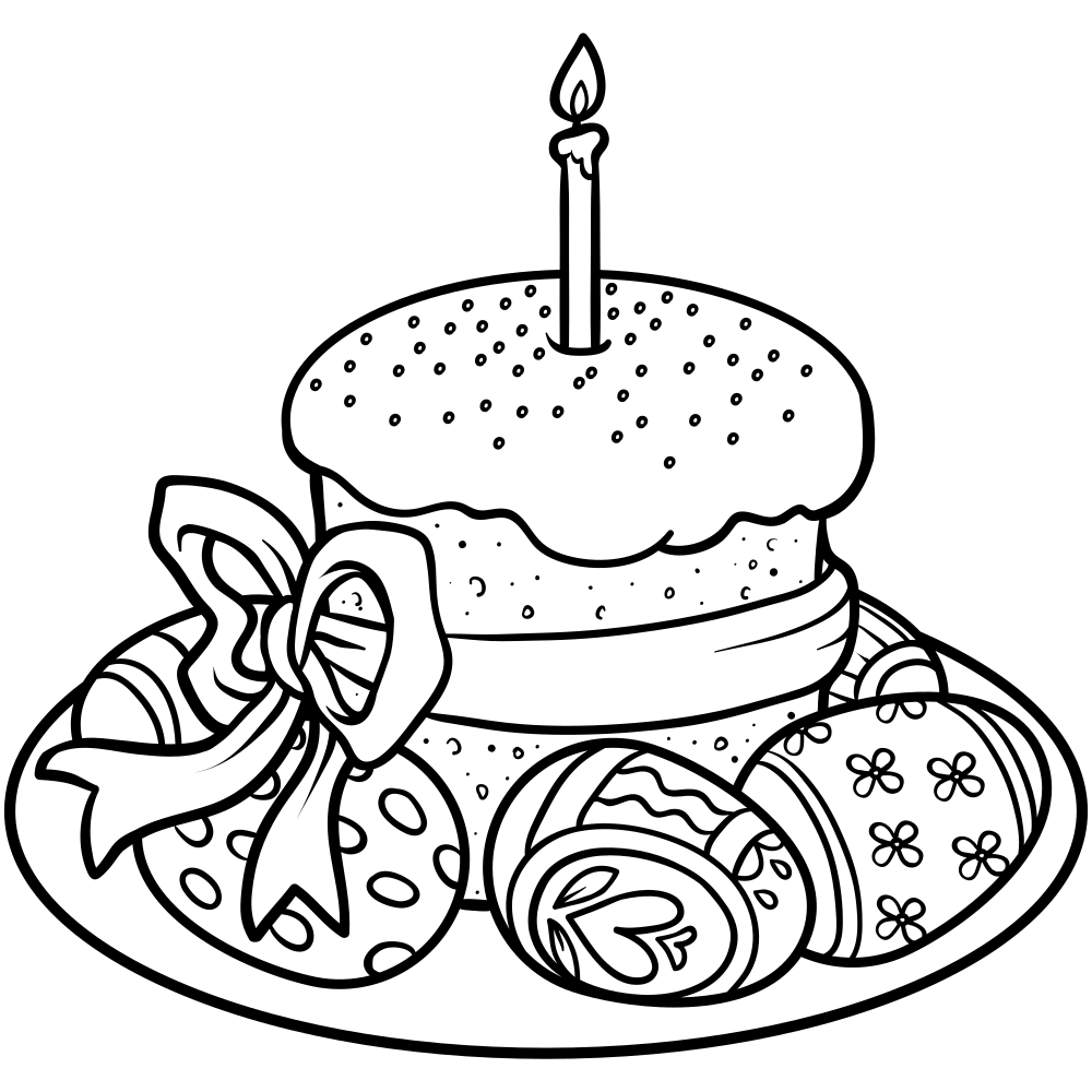 Cake Coloring Pages - Printable - Kids Drawing Hub