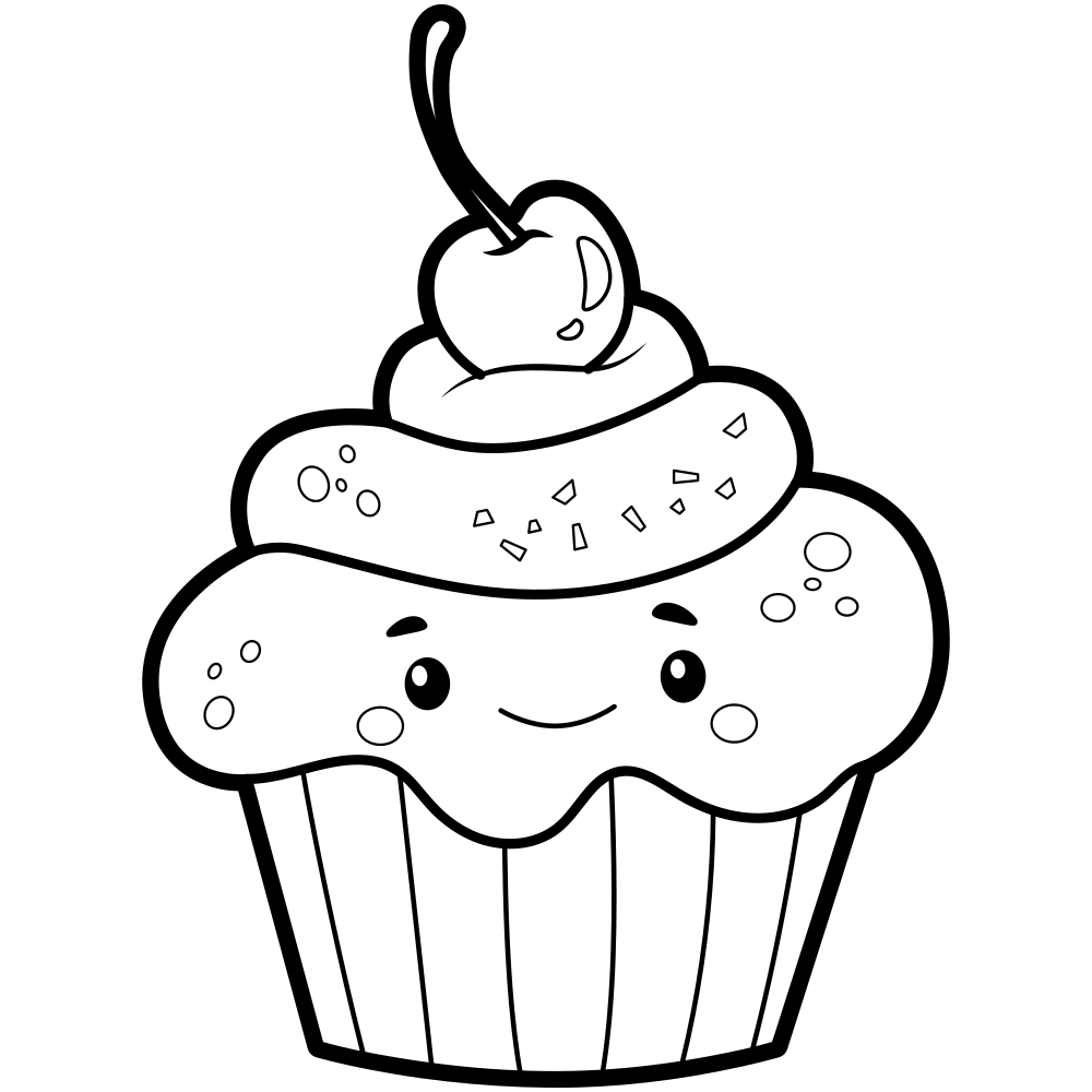 Cake Coloring Pages - Printable - Kids Drawing Hub