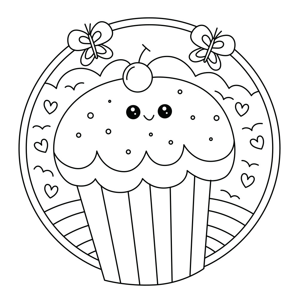 Cake Coloring Pages - Printable - Kids Drawing Hub