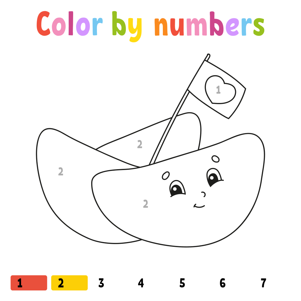 Coloring Pages by Number - Printable - Kids Drawing Hub