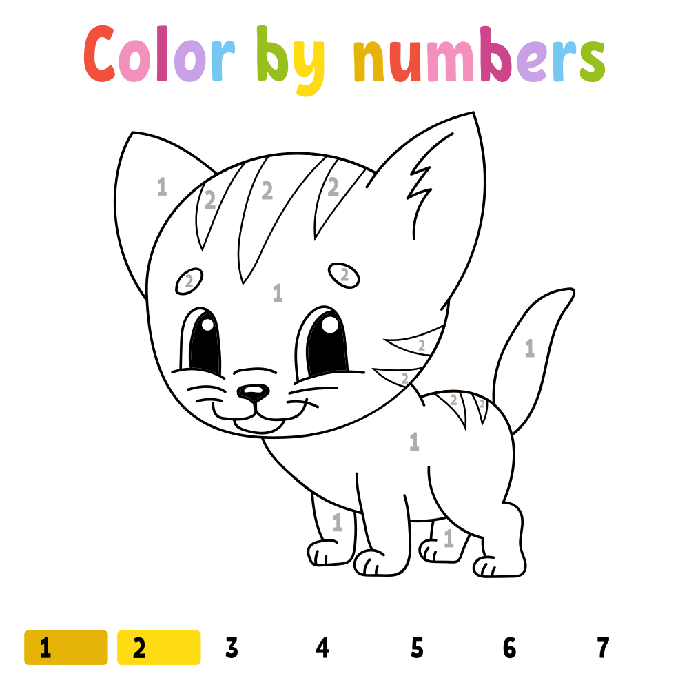 Coloring Pages by Number - Printable - Kids Drawing Hub