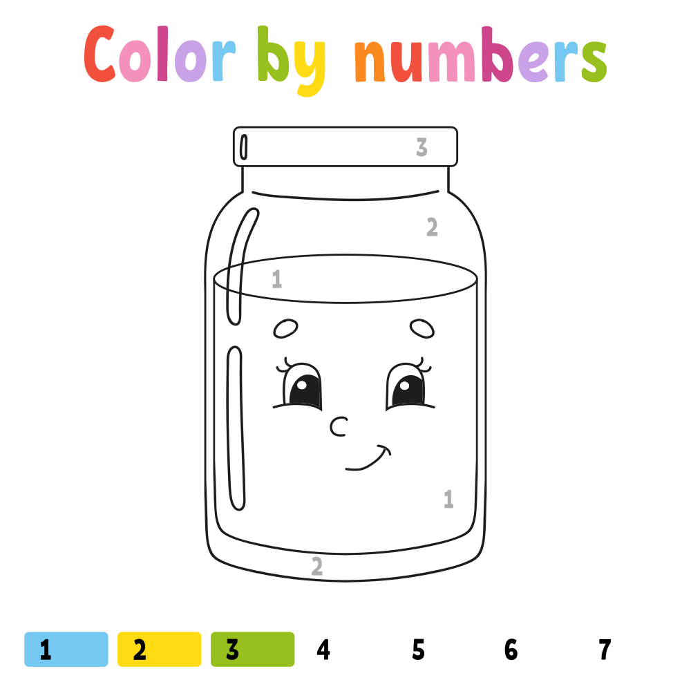 Coloring Pages by Number - Printable - Kids Drawing Hub