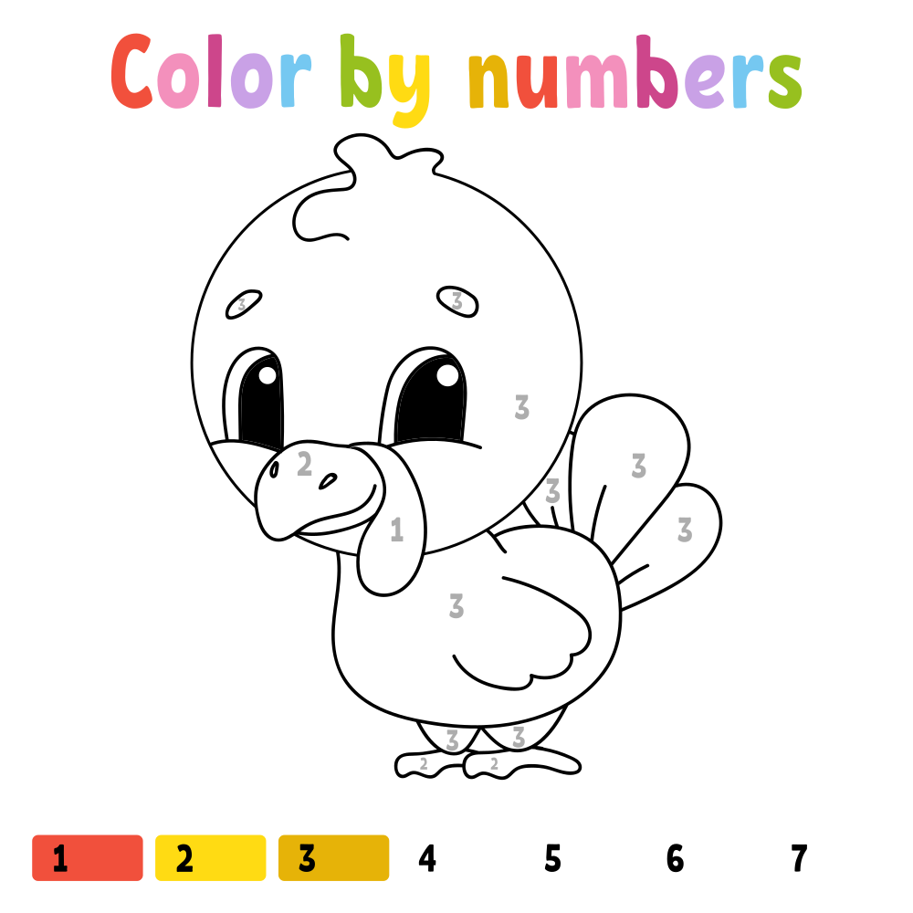 Coloring Pages by Number - Printable - Kids Drawing Hub