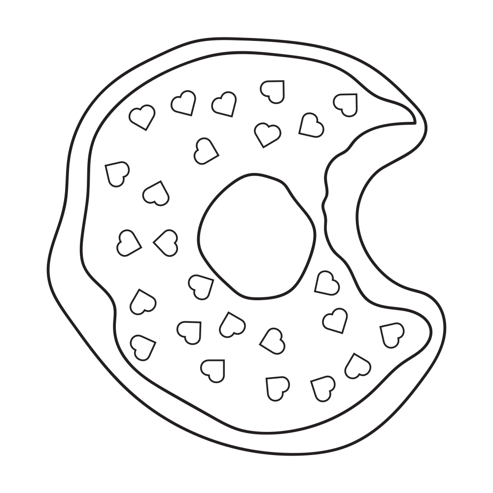 Donut Coloring Pages - Printable - Kids Drawing Hub