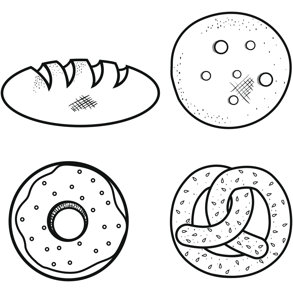 Donut Coloring Pages - Printable - Kids Drawing Hub