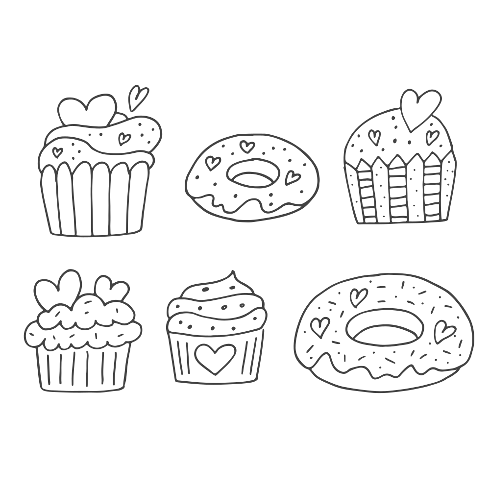 Donut Coloring Pages - Printable - Kids Drawing Hub