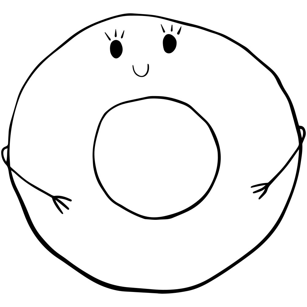 Donut Coloring Pages - Printable - Kids Drawing Hub