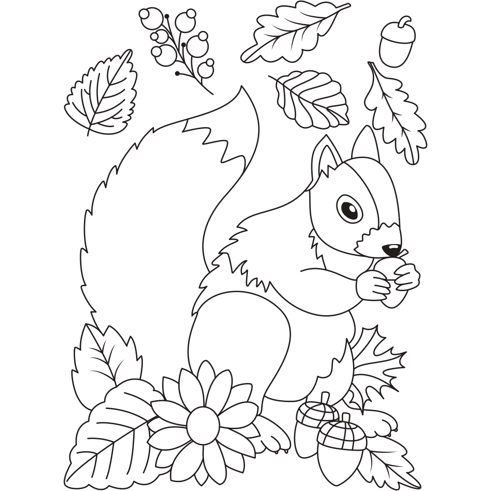 Fall Coloring Pages - Printable - Kids Drawing Hub