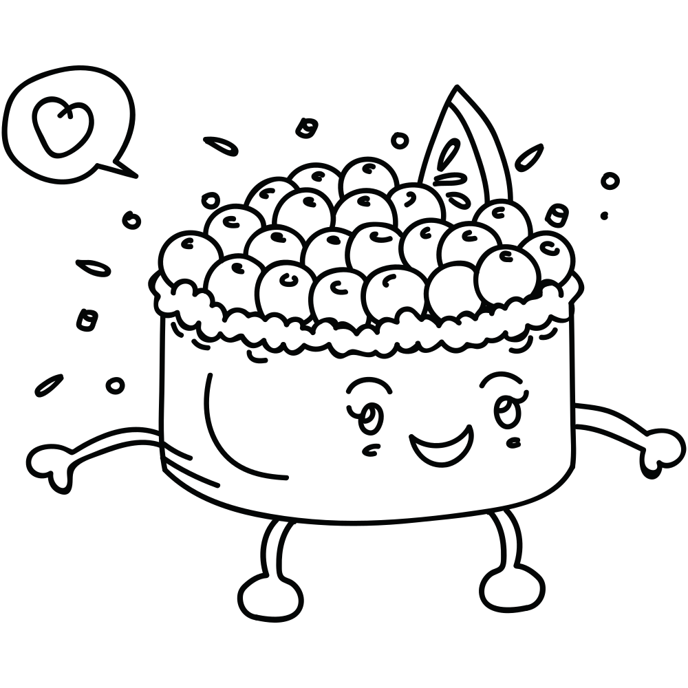 Food Coloring Pages - 30+ Printable Images
