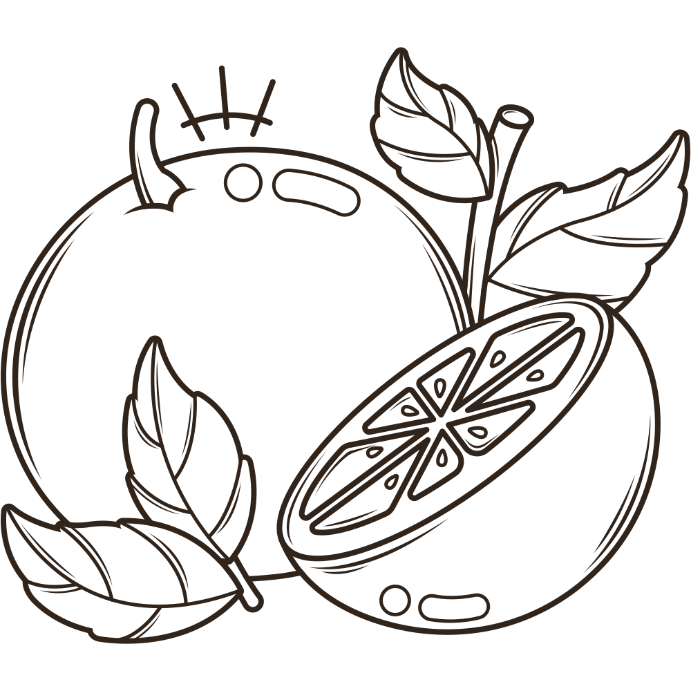 Fruit Coloring Pages - Printable - Kids Drawing Hub