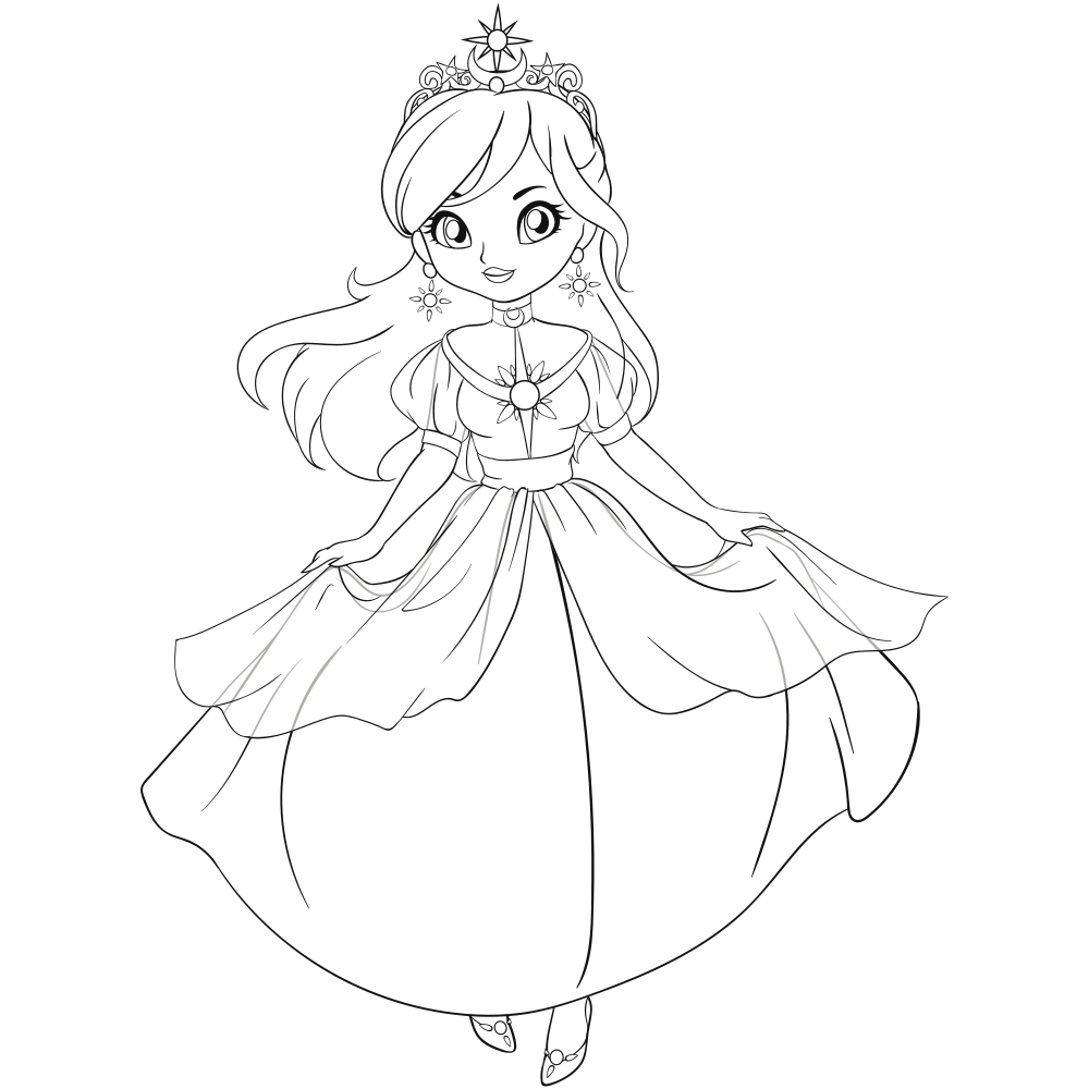 Girl Coloring Pages - Easy Printable 35+ Images - Kids Drawing Hub