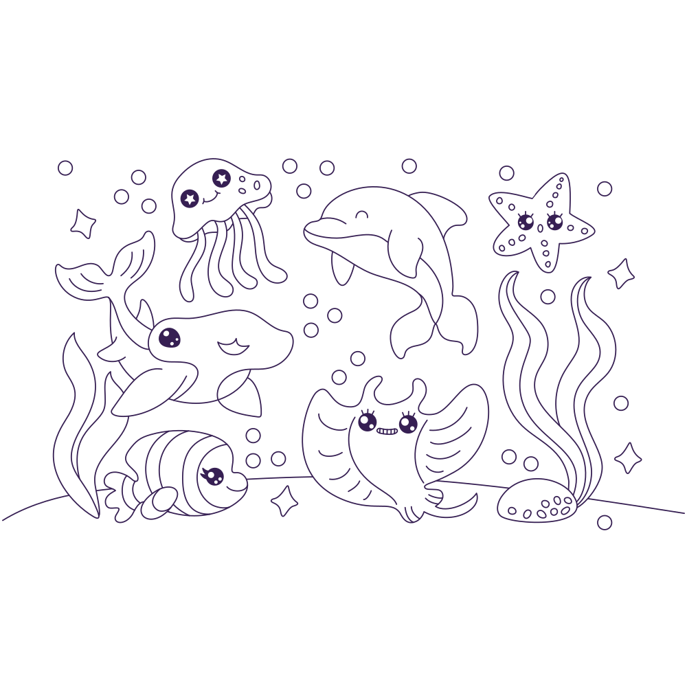 Ocean Coloring Pages - Printable 30+ Images
