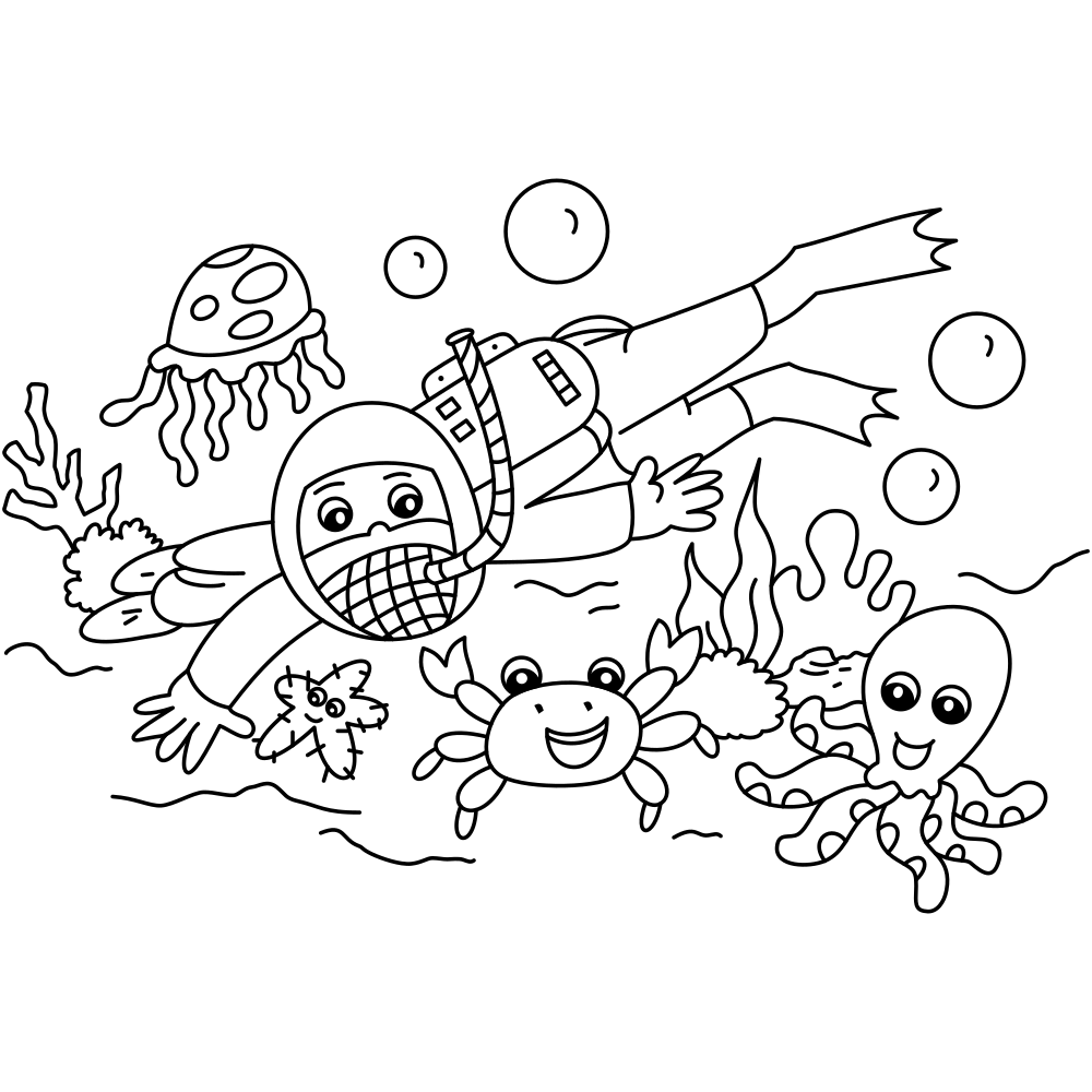 Ocean Coloring Pages - Printable 30+ Images