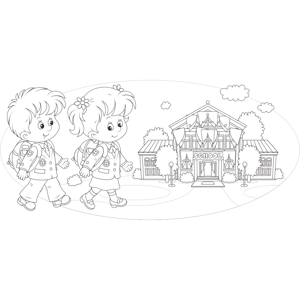 School Coloring Pages - Printable - Kids Drawing Hub