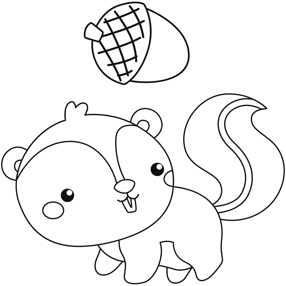 Squirrel Coloring Pages - Printable - Kids Drawing Hub