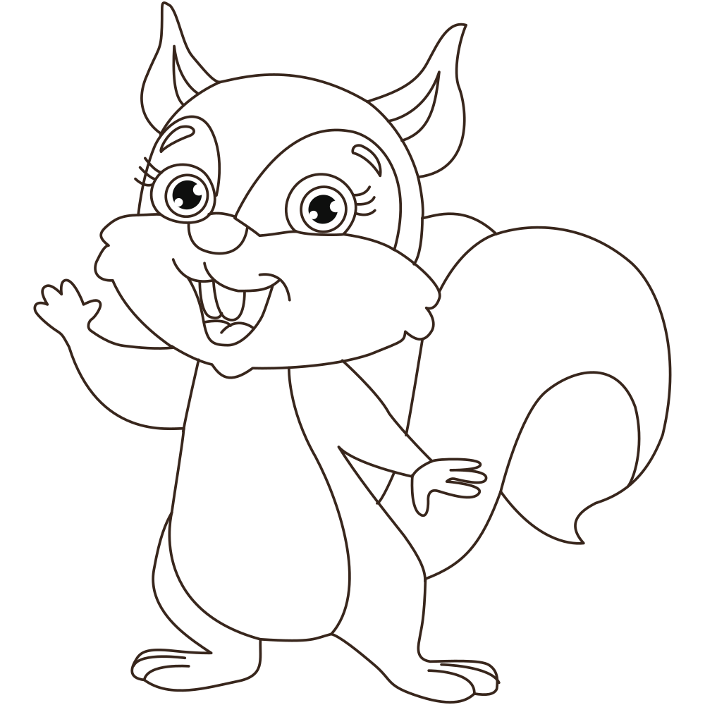 Squirrel Coloring Pages - Printable - Kids Drawing Hub
